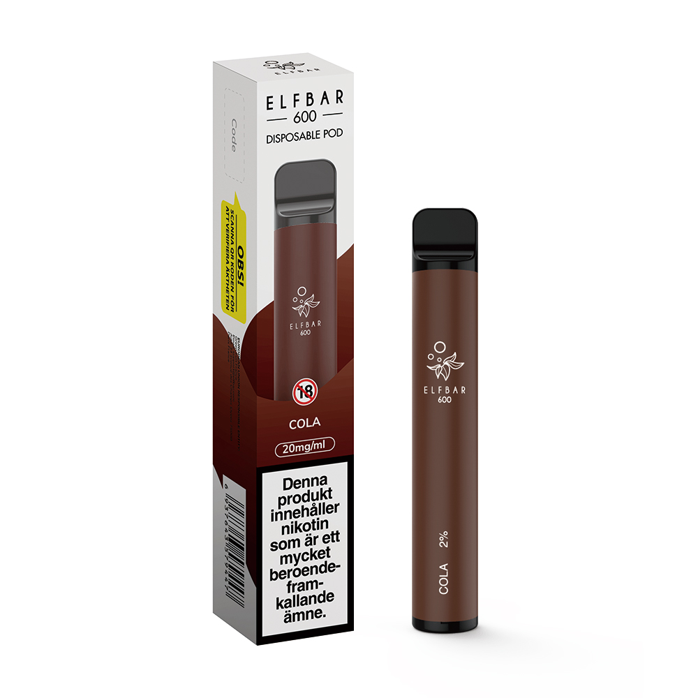 Köp ELFBAR Engångs Vape Cola 20mg/ml - Snussidan.se