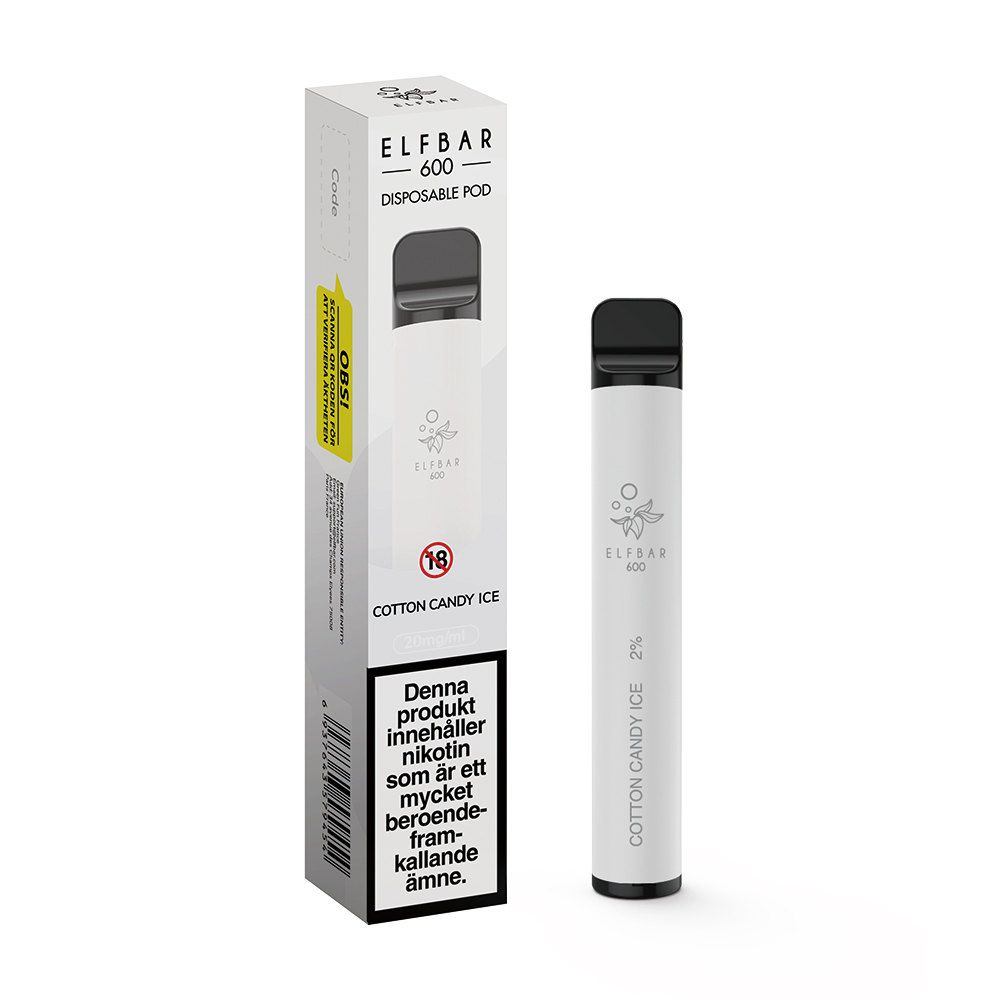 Köp ELFBAR Engångs Vape Cotton Candy Ice 20mg/ml