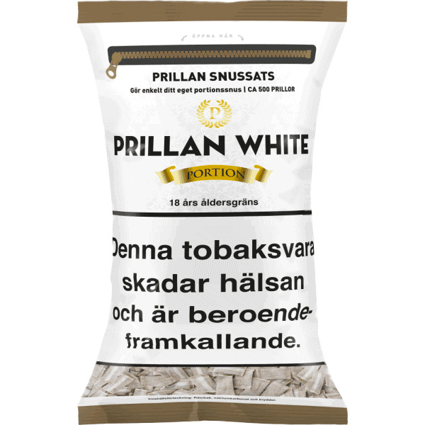 Köp Prillan Portion White 500 påse - Snussidan.se